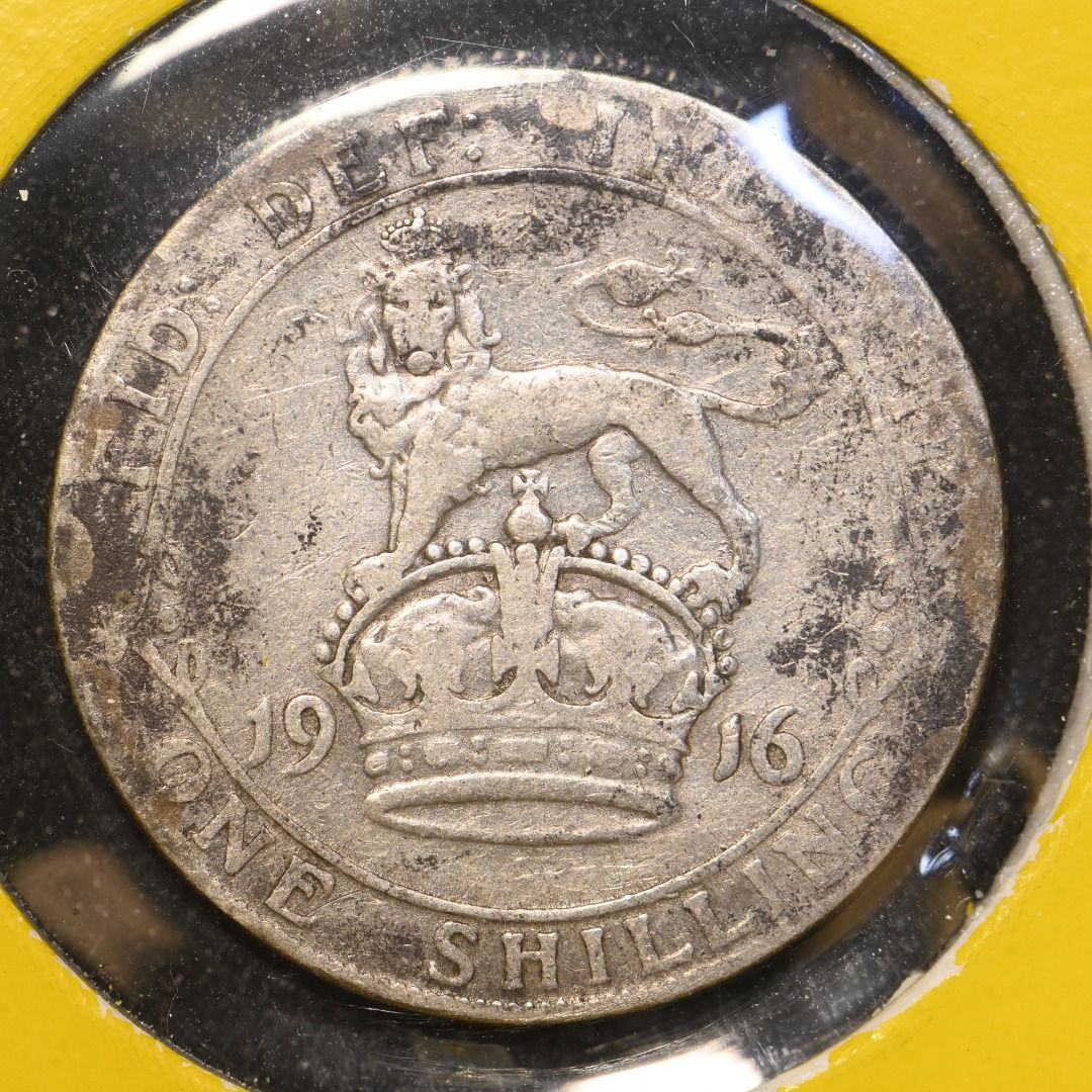 1916 British One Shilling 925 Silver Coin, Hobbies & Toys, Memorabilia ...