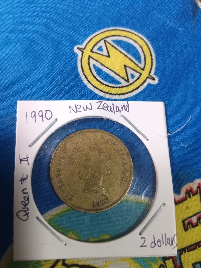 1990 New Zealand Queen Elizabeth II 2 Dollar Coin, Hobbies & Toys ...