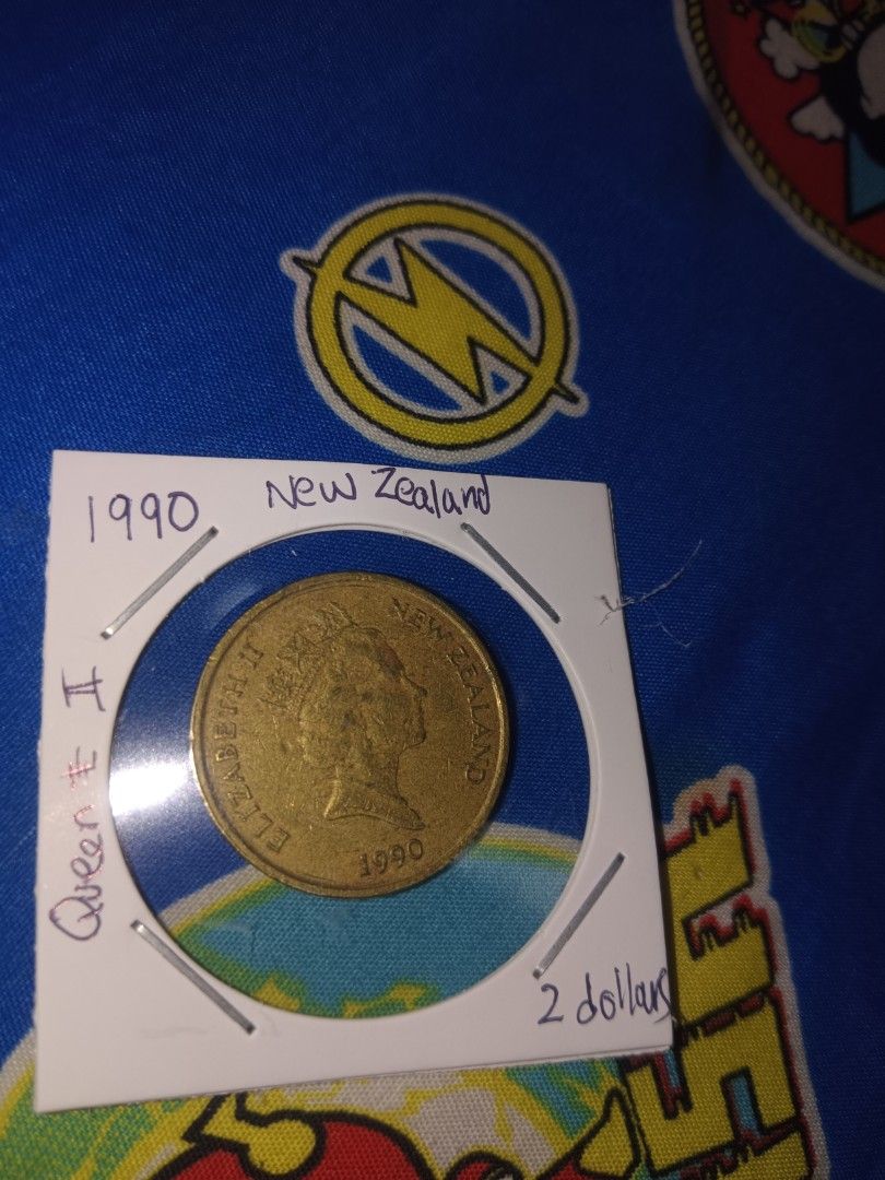 1990 New Zealand Queen Elizabeth II 2 Dollar Coin, Hobbies & Toys ...