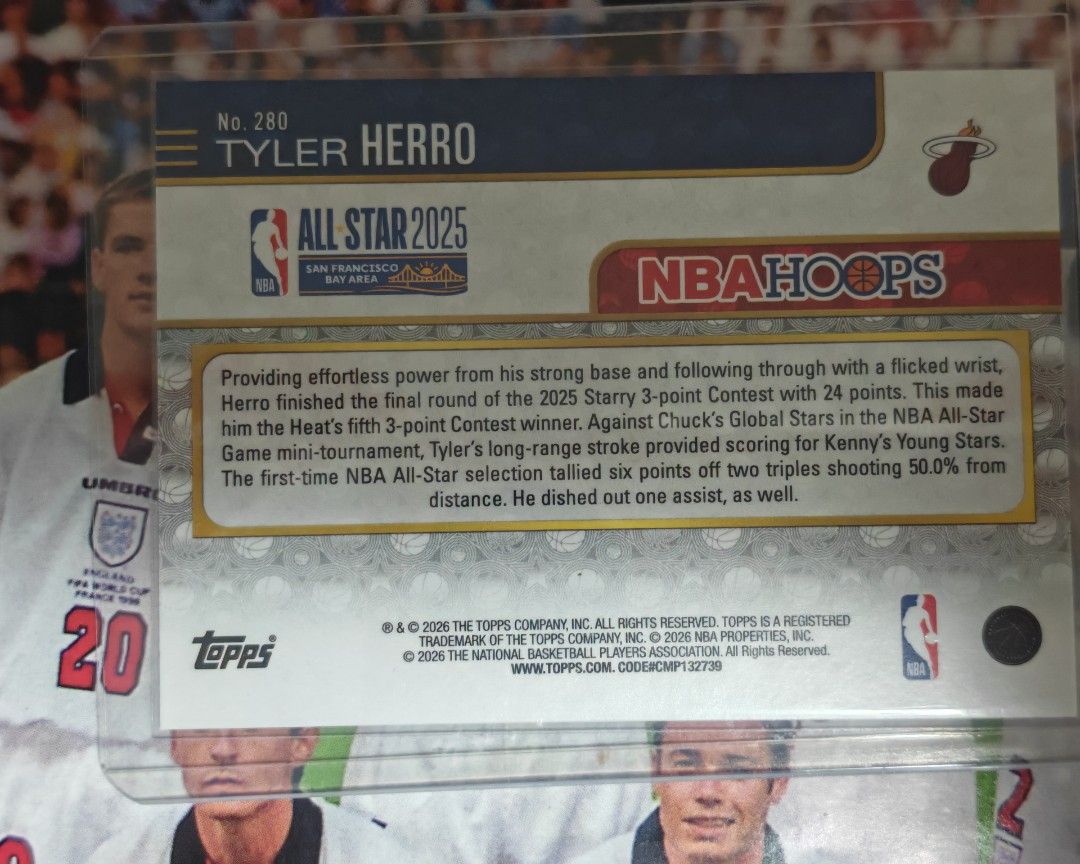 2026 NBA Hoops Tyler Herro All Star 2025 Card, 興趣及遊戲, 收藏品及紀念品, 明星周邊 ...