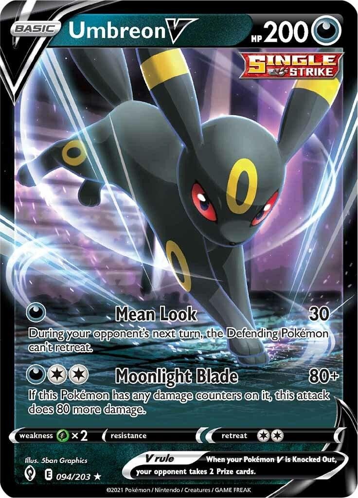 2021 POKEMON SWORD & SHIELD EVOLVING SKIES #094 UMBREON V, Hobbies ...