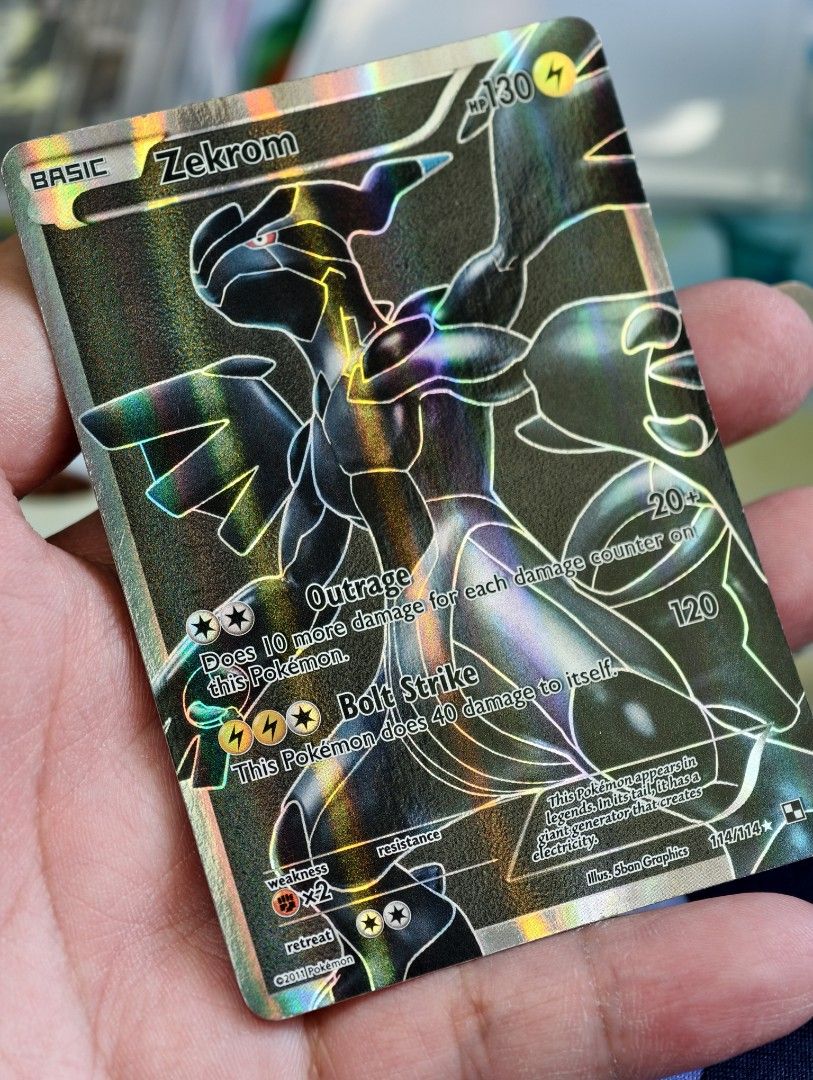 2021 Pokemon Zekrom Black & White Full Art Grey Background #114 ...