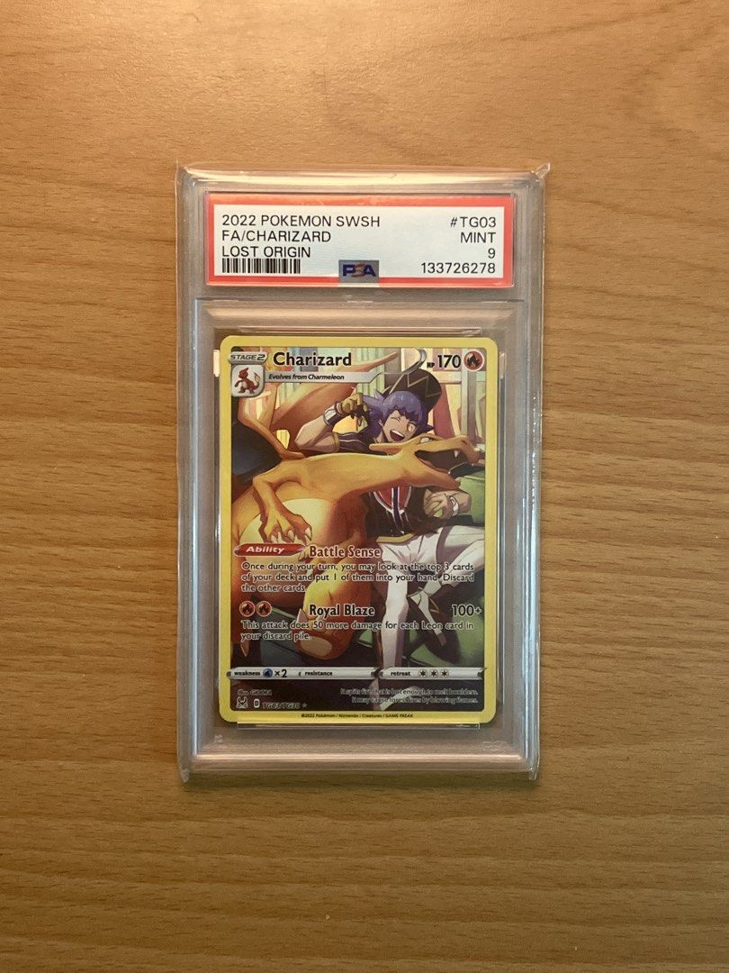WTS/ WTT 2022 Pokemon SWSH FA Charizard Lost Origin PSA 9 Mint, Hobbies ...