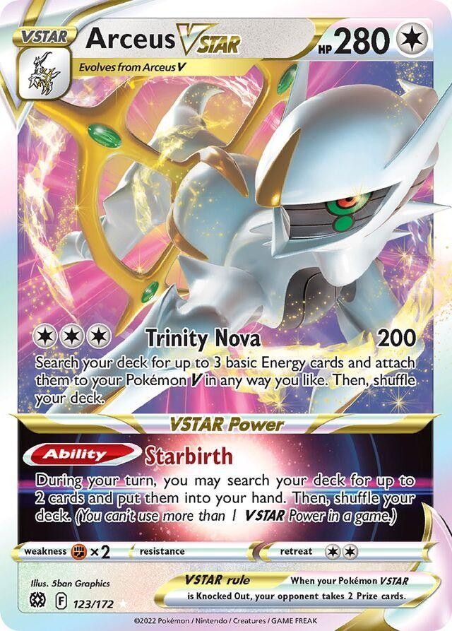 2022 POKEMON ULTRA PREMIUM COLLECTION #123 ARCEUS VSTAR METAL PROMO ...