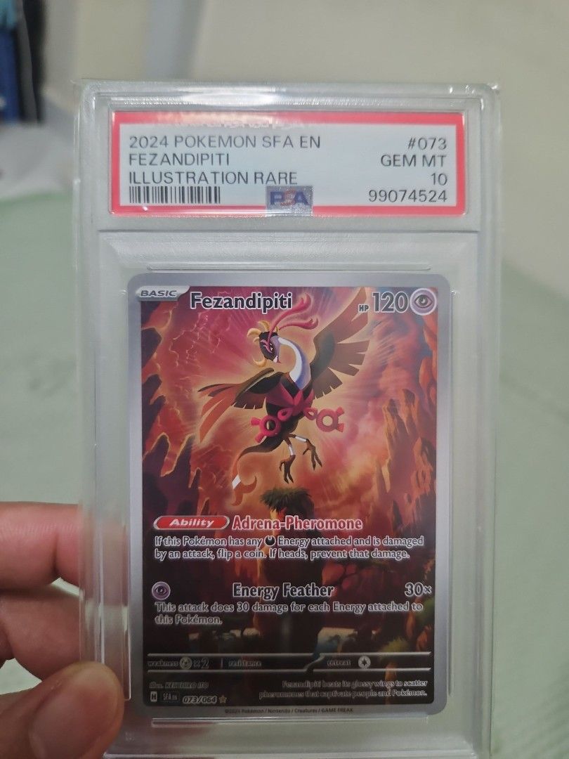 2024 Pokemon SFA Fezandipiti Illustration Rare PSA 10, Hobbies & Toys ...