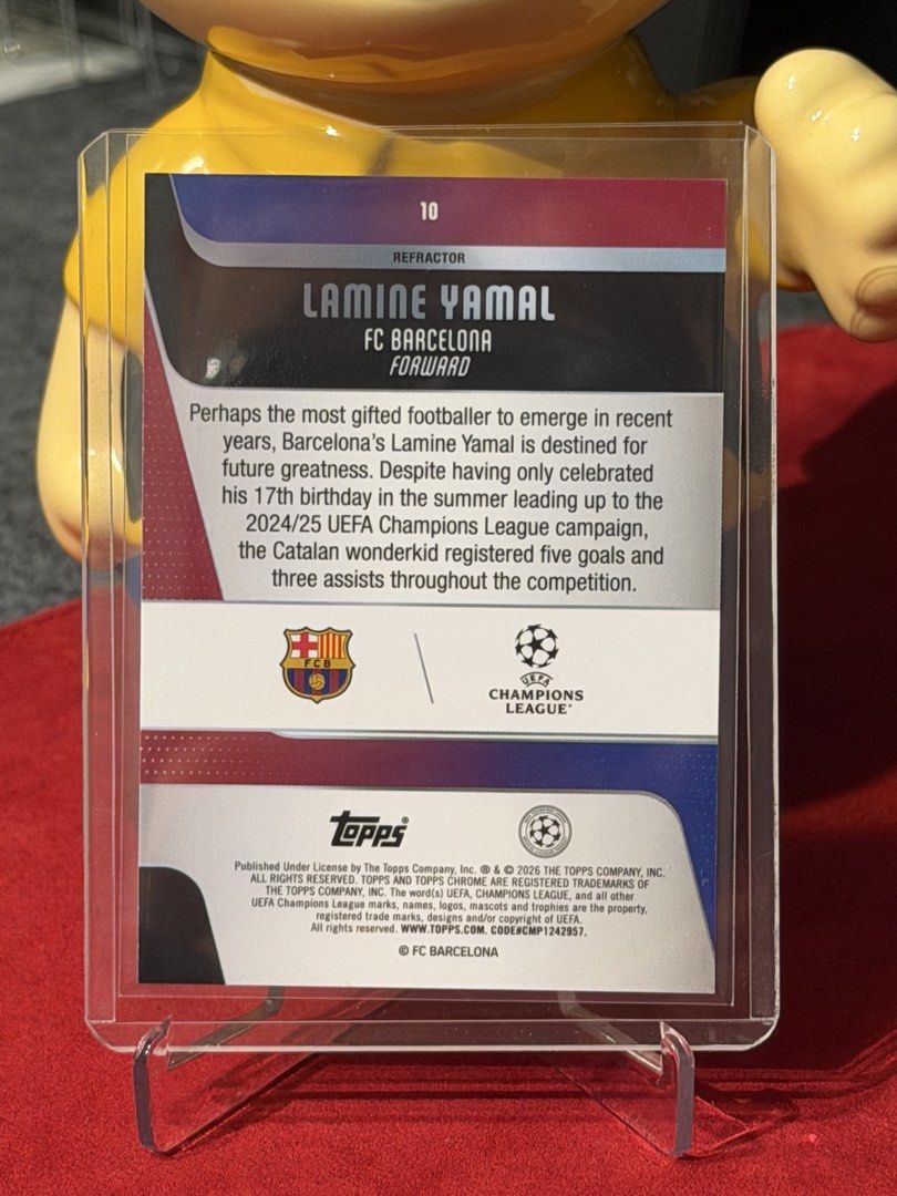 2025-26 Topps Chrome Lamine Yamal FC Barcelona Card, Hobbies & Toys ...