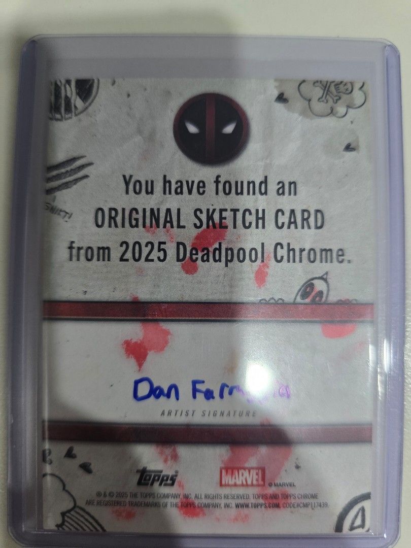 2025 Deadpool Chrome Original Sketch Card 1/1 by Don Ferral, Hobbies ...