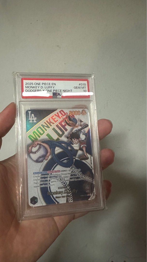 2025 One Piece EN Monkey D. Luffy Dodgers GEM MT 10 Card, Hobbies ...