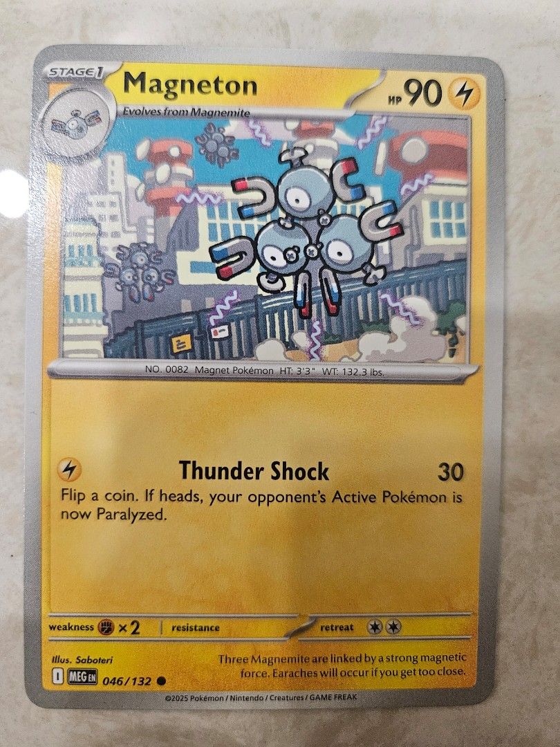 2025 Pokemon Mega Evolution Base 46 Magneton, Hobbies & Toys, Toys ...