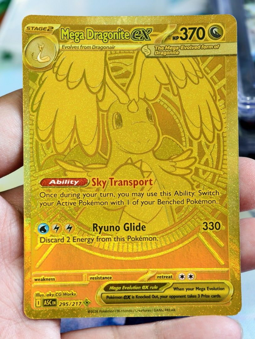 2026 POKEMON ASCENDED HEROES MEGA HYPER RARE #295 MEGA DRAGONITE EX ...