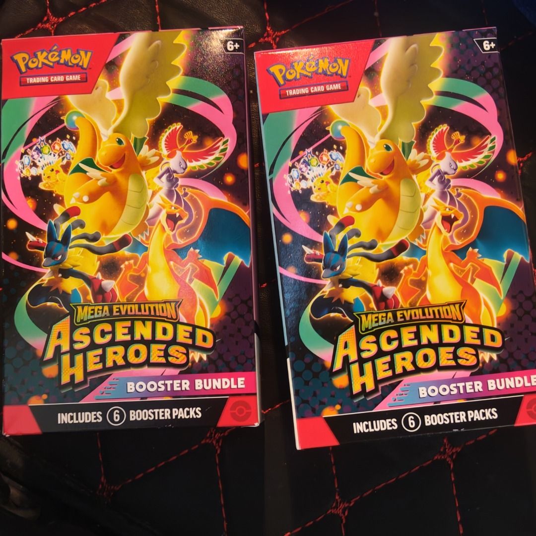 2x Pokemon Mega Evolution Ascended Heroes Booster Bundle (6 Packs Each ...