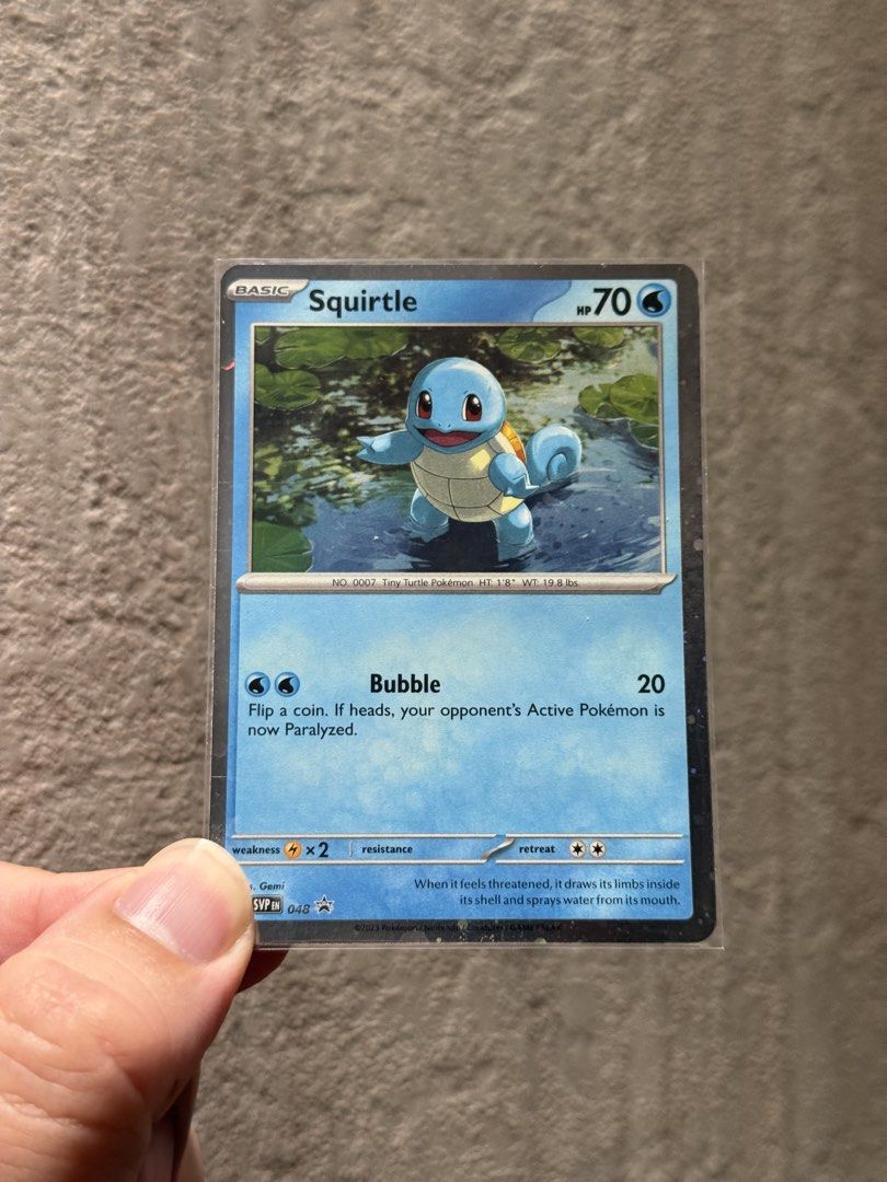 3 Swirls! Squirtle 048 Cosmos Holo Black Star Promo Scarlet & Violet ...