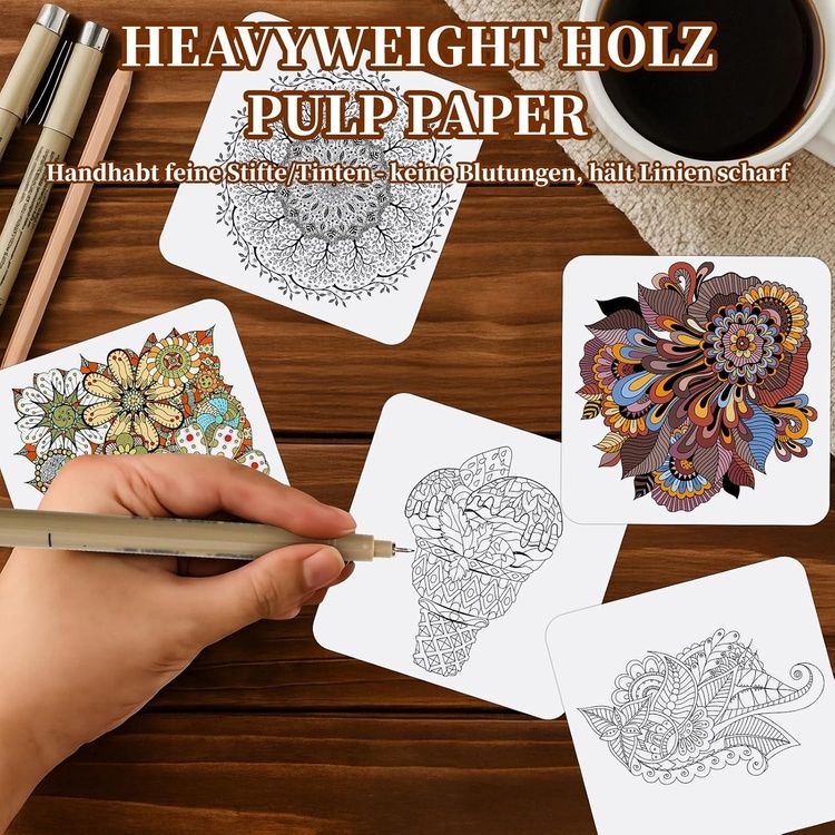 60 White Paper Tiles for Zen Square Art, 3.5" x 3.5" Blank Artist Tiles ...