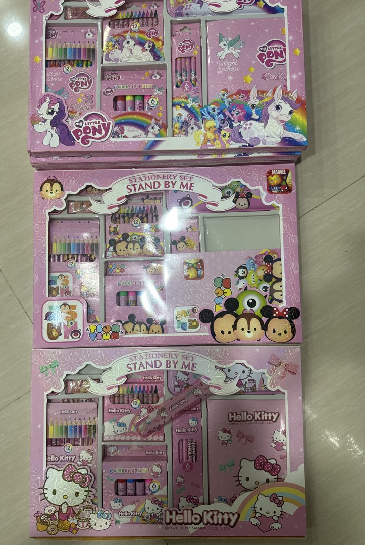 9 in 1 Stationery Sets: My Little Pony, Tsum Tsum, Hello Kitty, Hobbies ...