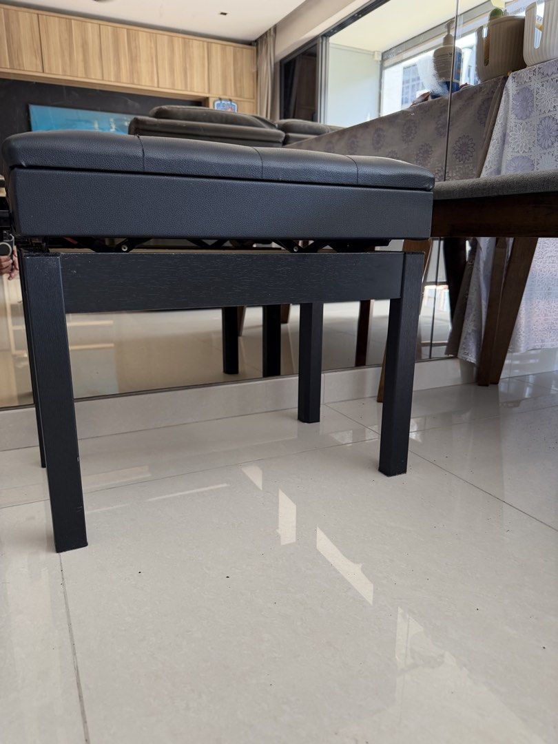 Adjustable Height Piano Keyboard Bench Stool Padded Seat, Hobbies ...