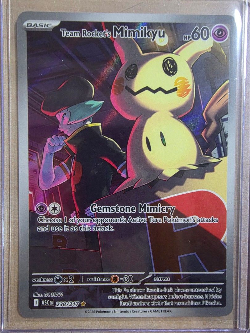 AH Team Rocket's Mimikyu Pokemon Card 230/217, Hobbies & Toys, Toys ...