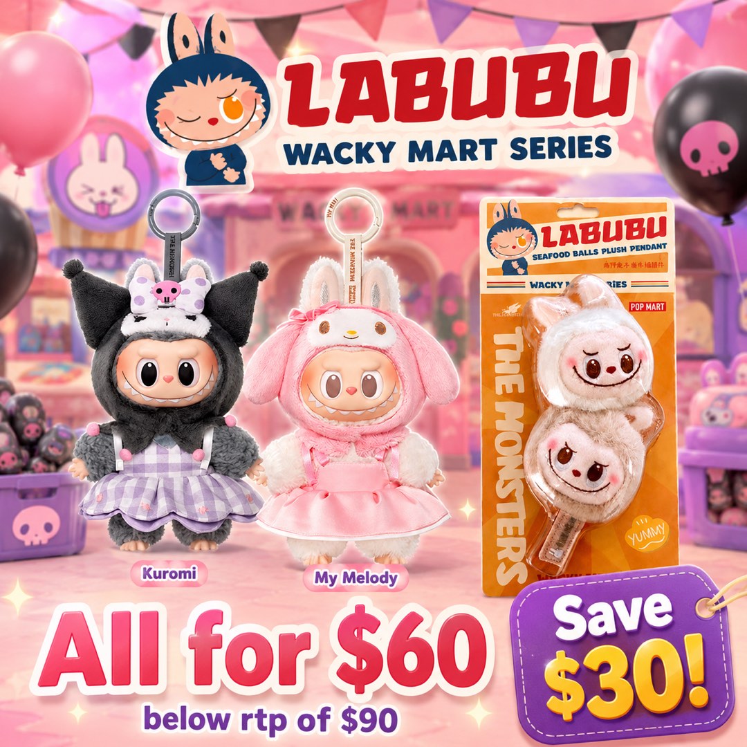 All $60! Labubu kuromi my melody seafood balls, Hobbies & Toys, Toys ...