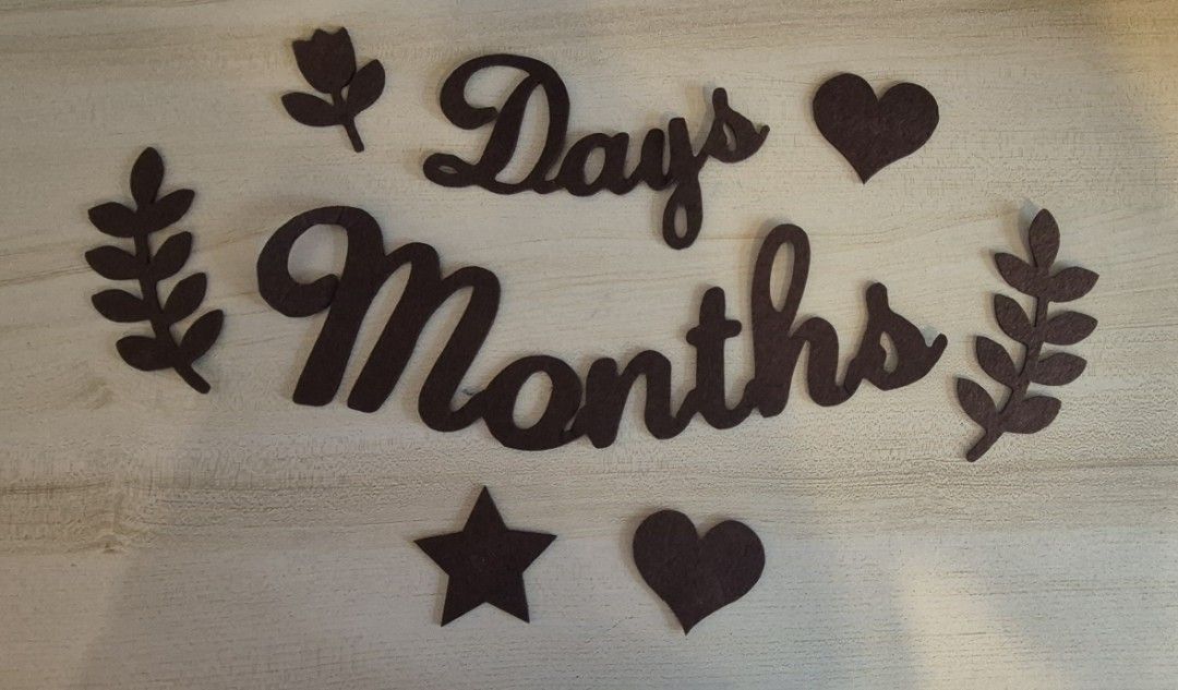 Baby Milestone Numbers, Letters, and Bear Bunting, Hobbies & Toys ...