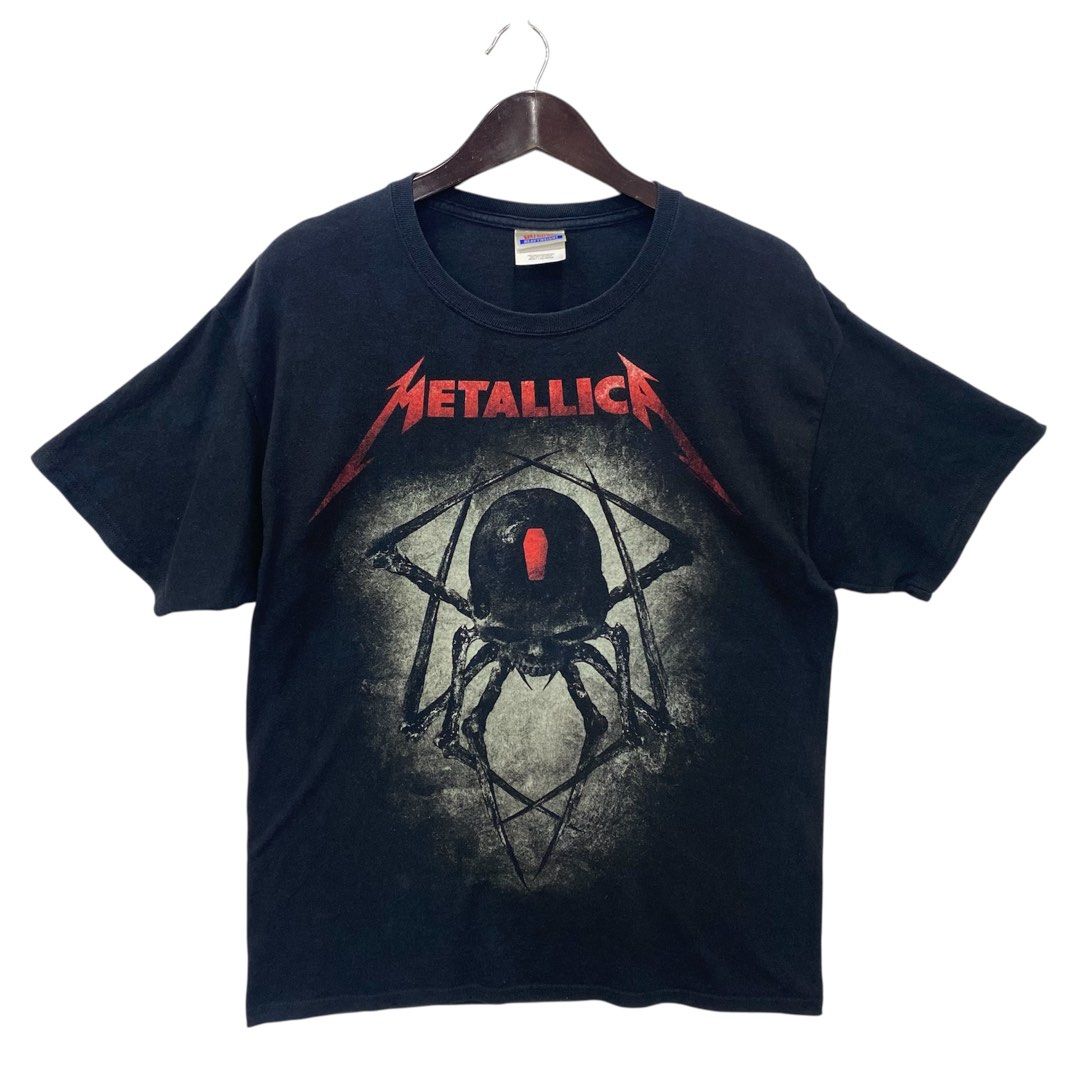 💥BAJU METALLICA spider Y2K, Men's Fashion, Tops & Sets, Tshirts & Polo ...