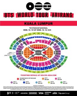 BTS World Tour Arirang Kuala Lumpur 2026 Concert Poster, Tickets ...