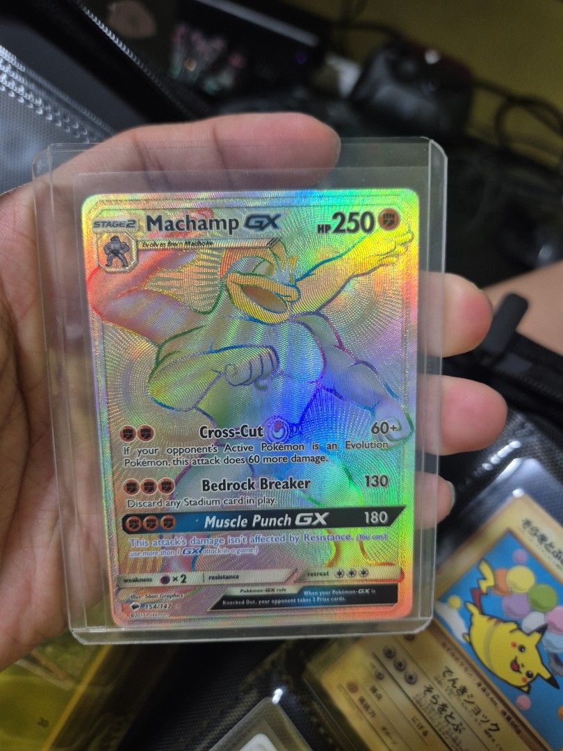Burning shadows Machamp GX Pokemon Card, Hobbies & Toys, Toys & Games ...