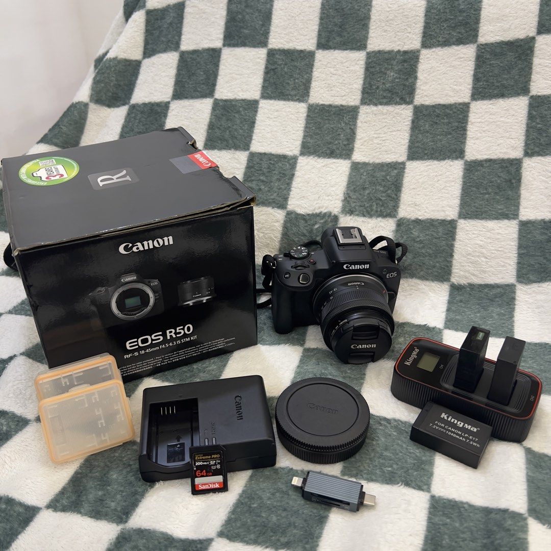 Canon EOS R50 Mirrorless Camera Kit with RF-S 18-45mm Lens, Photography ...