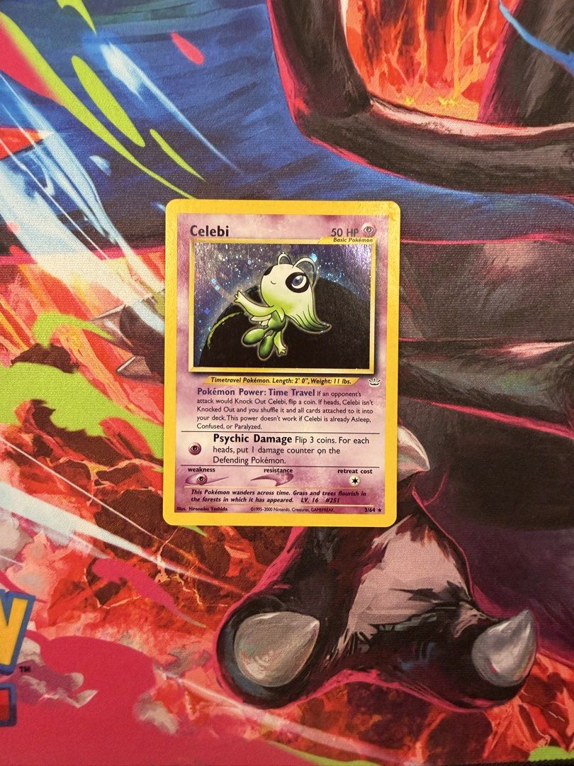 Celebi Holo Pokemon Neo Revelation W Swirl, Hobbies & Toys, Toys ...
