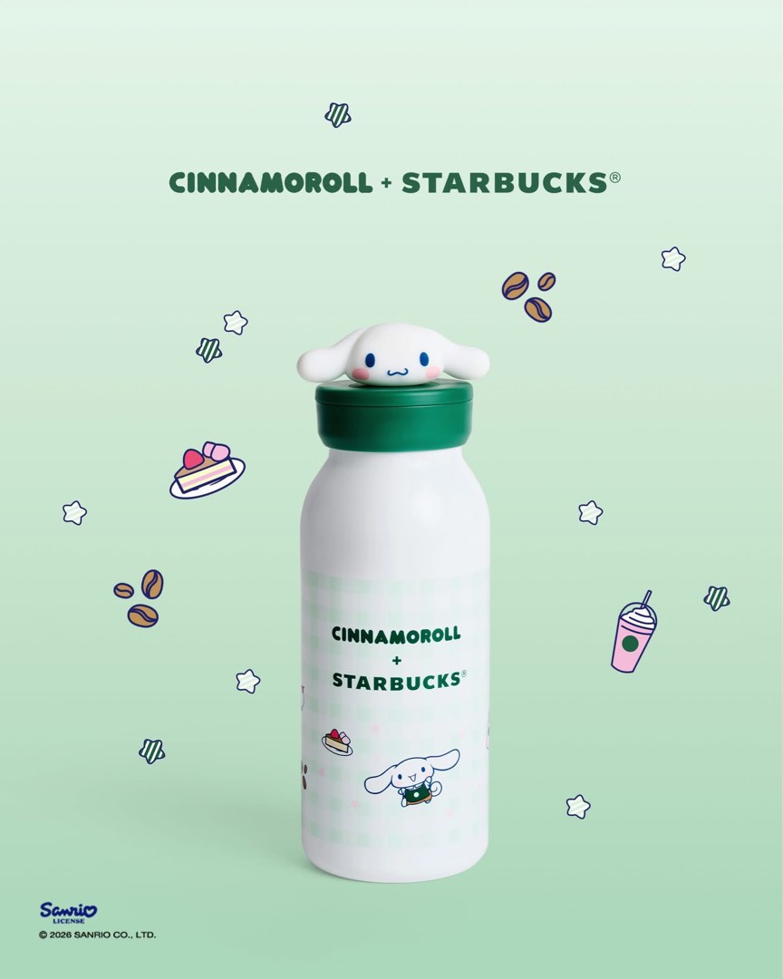 Cinnamoroll x Starbucks Water Bottle, Food & Drinks, Beverages on Carousell