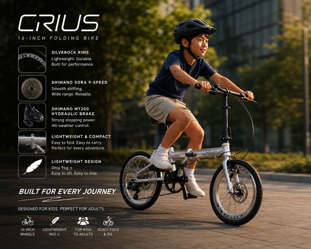 Crius 16 Inch lightweight Bike for kids to adults, Sports Equipment ...