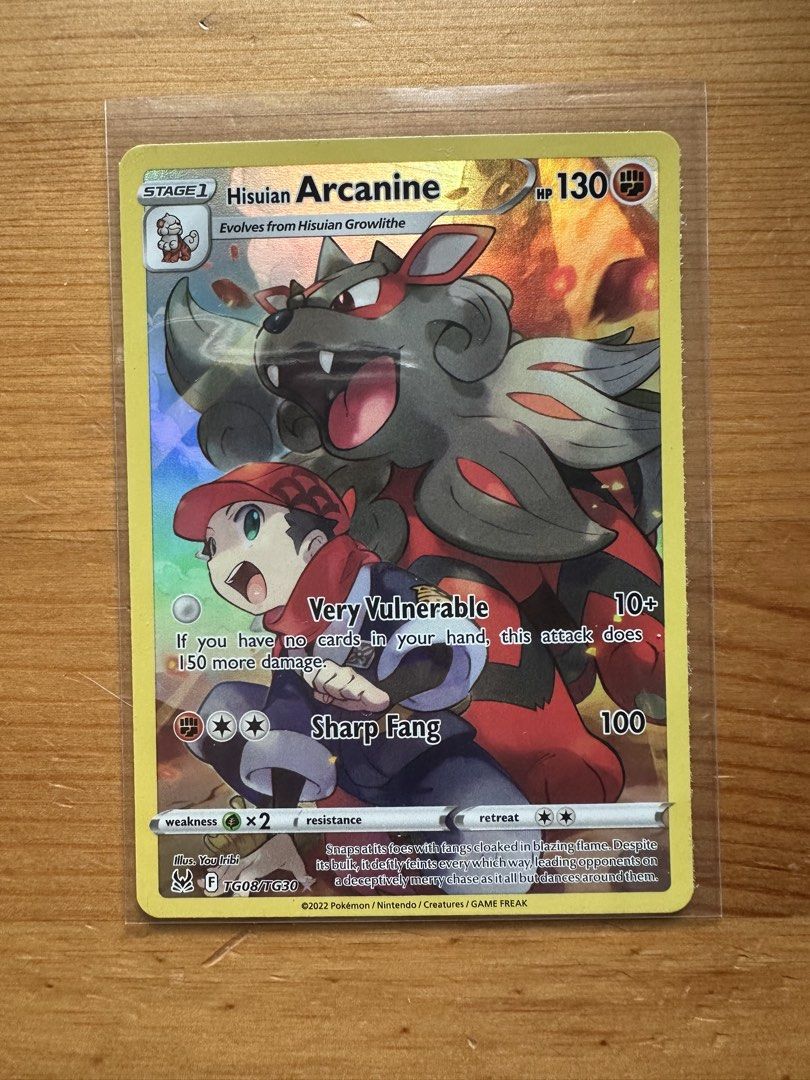 Hisuian Arcanine Pokemon Card TG08/TG30, Toys & Collectibles on Carousell