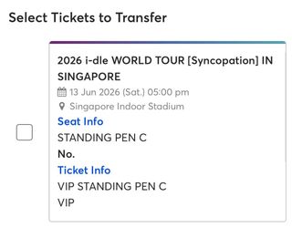 I-DLE IDLE VIP PEN A STANDING, Tickets & Vouchers, Event Tickets on ...