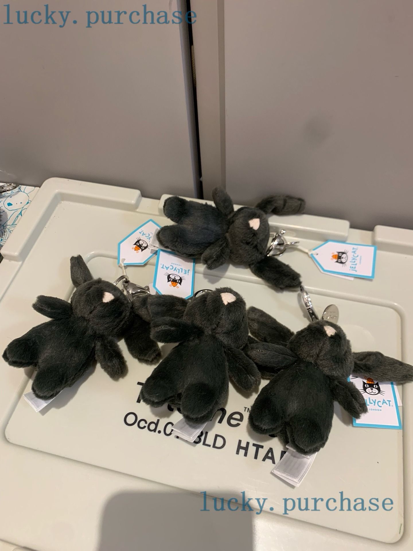 Jellycat black rabbit pendant doll gift birthday gift doll plush toy ...