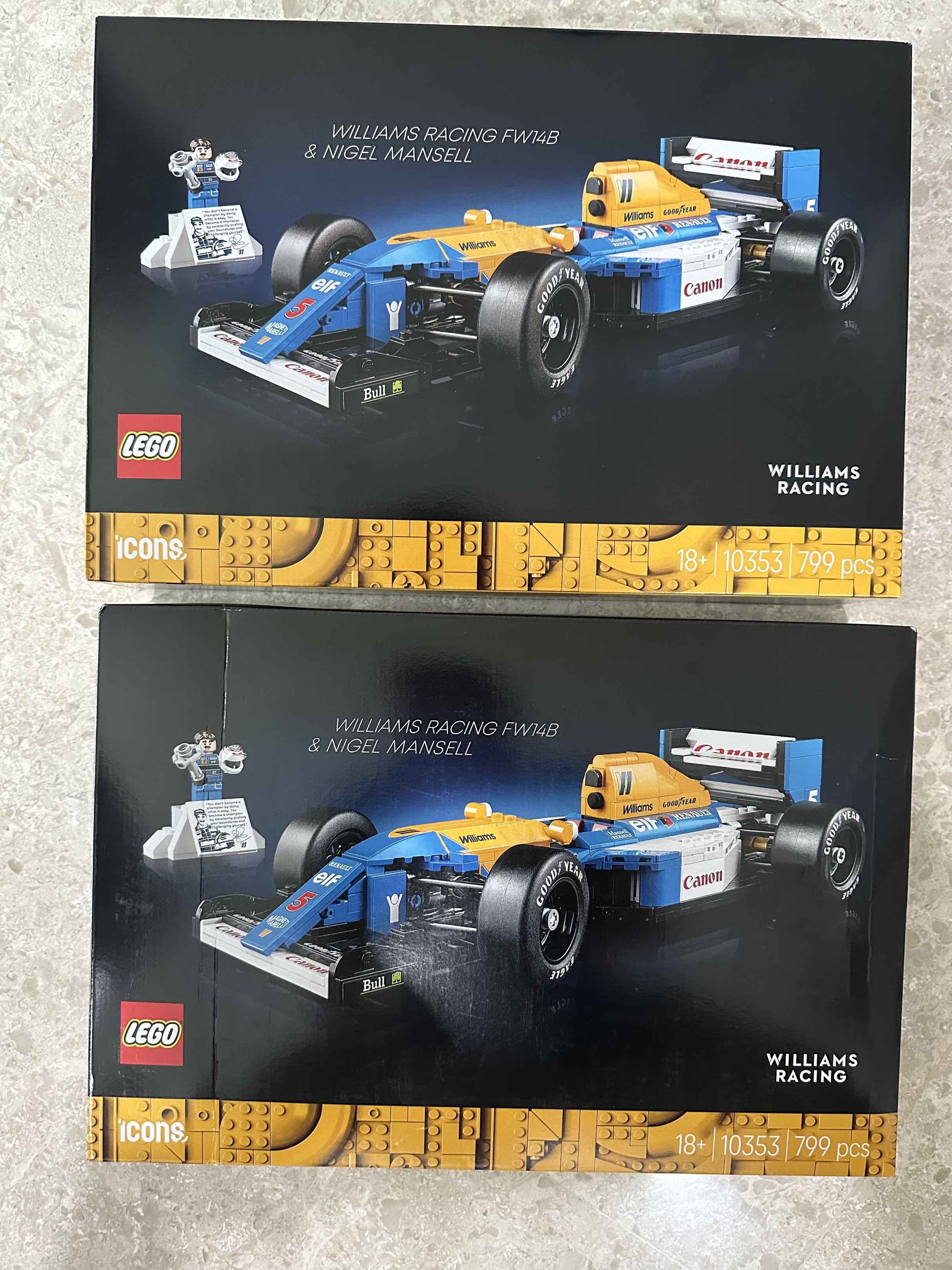 Lego icons 10353 Williams Racinv Nigel Mansell (Crease), Hobbies & Toys ...
