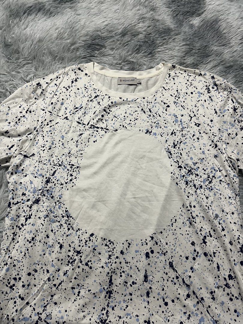 Moncler Paint Splatter Shirt, Women's Fashion, Tops, Shirts on Carousell