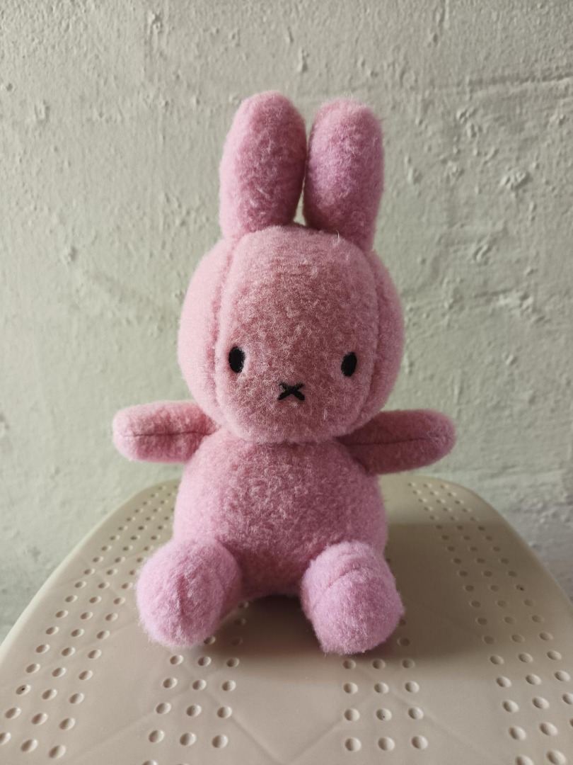 Pink Miffy-style bunny plush toy, Hobbies & Toys, Toys & Games on Carousell
