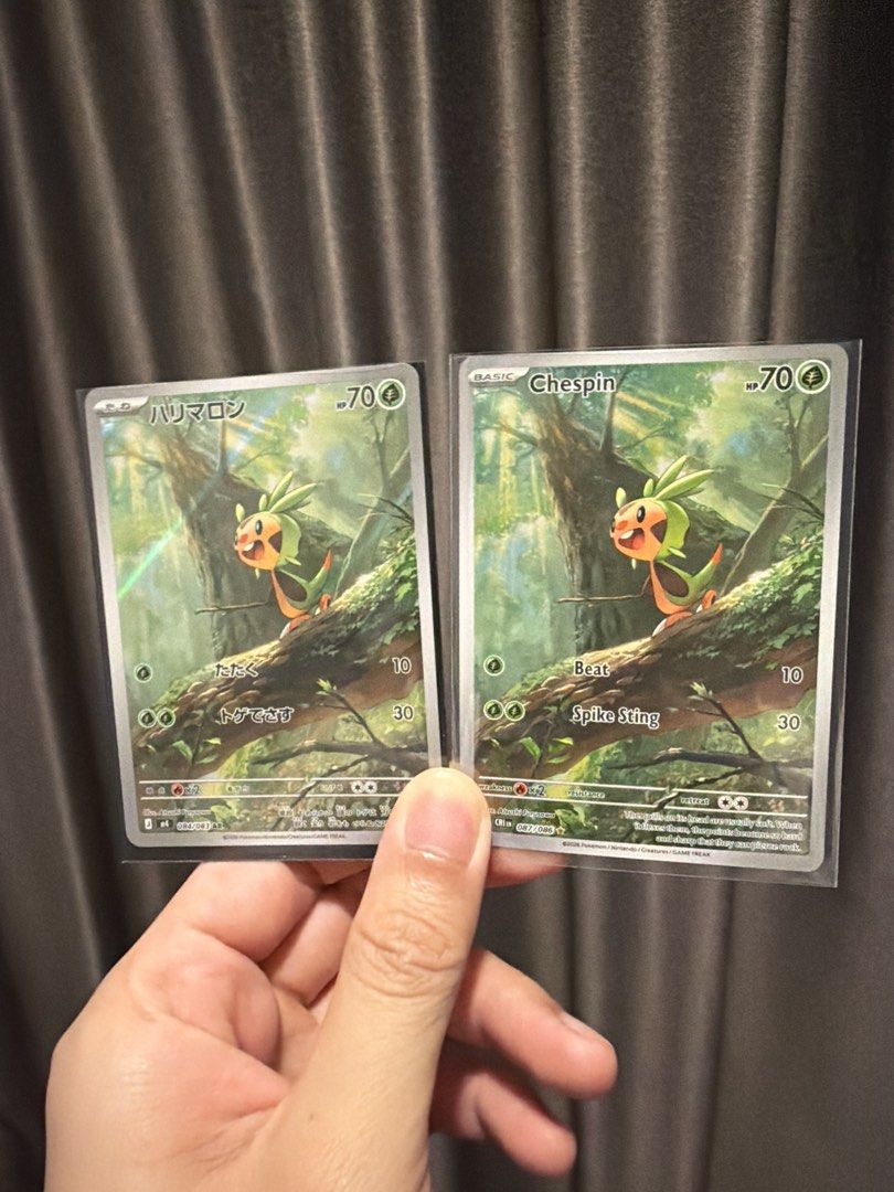 Pokemon Chespin Card (Japanese & English) Chaos Rising, Hobbies & Toys ...