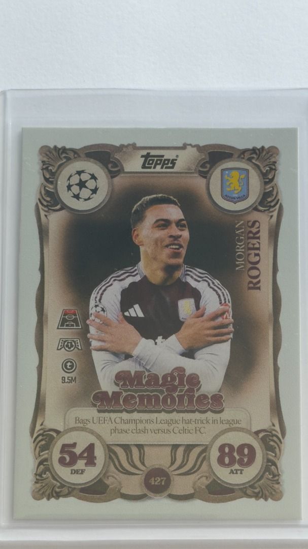 Topps Match Attax 2025/26 Morgan Rogers Aston Villa Magic Memories ...