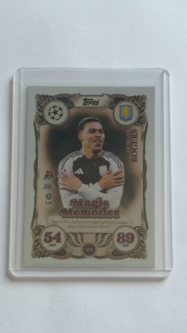Topps Match Attax 2025/26 Morgan Rogers Aston Villa Magic Memories ...