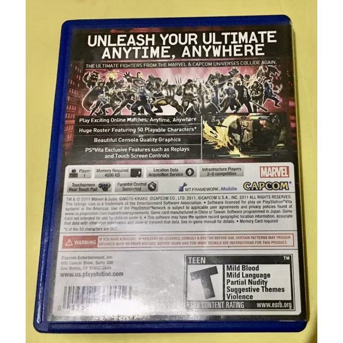 Ultimate Marvel vs. Capcom 3 PlayStation Vita | Fighting Game | 2012 ...