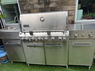 Weber Q Portable Gas Grill with Stand and Propane Tank, 家庭電器, 廚房電器, 燒烤爐 ...