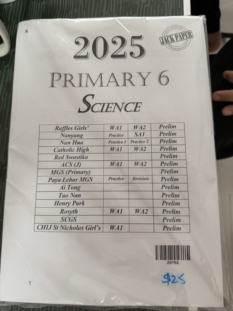2025 Primary 6 Science Jack Paper Exam Papers, Hobbies & Toys, Books ...