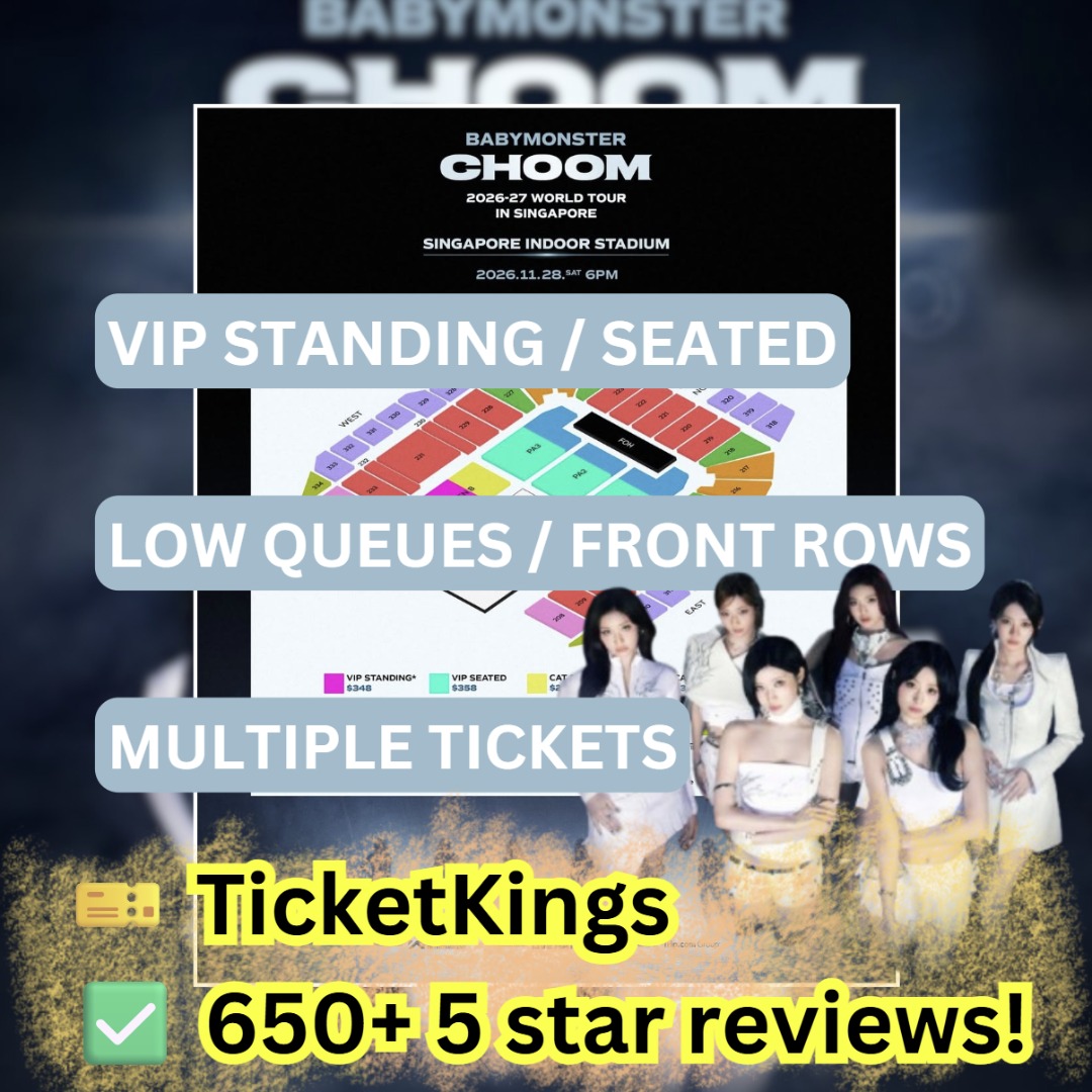 2026-27 BABYMONSTER WORLD TOUR [춤 CHOOM] IN SINGAPORE CONCERT TICKETS ...