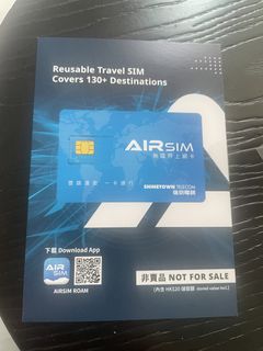 AIRSIM 旅遊SIM卡 上網卡 (內存$80）, 手提電話, 電話及其他裝置配件, Sim 卡 - Carousell