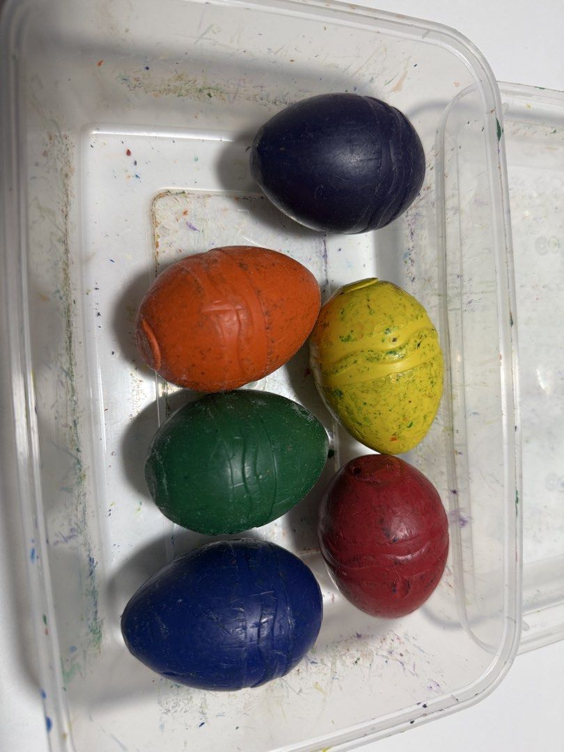 Egg Shaped Crayons - Set of 6, Hobbies & Toys, Stationery & Craft ...