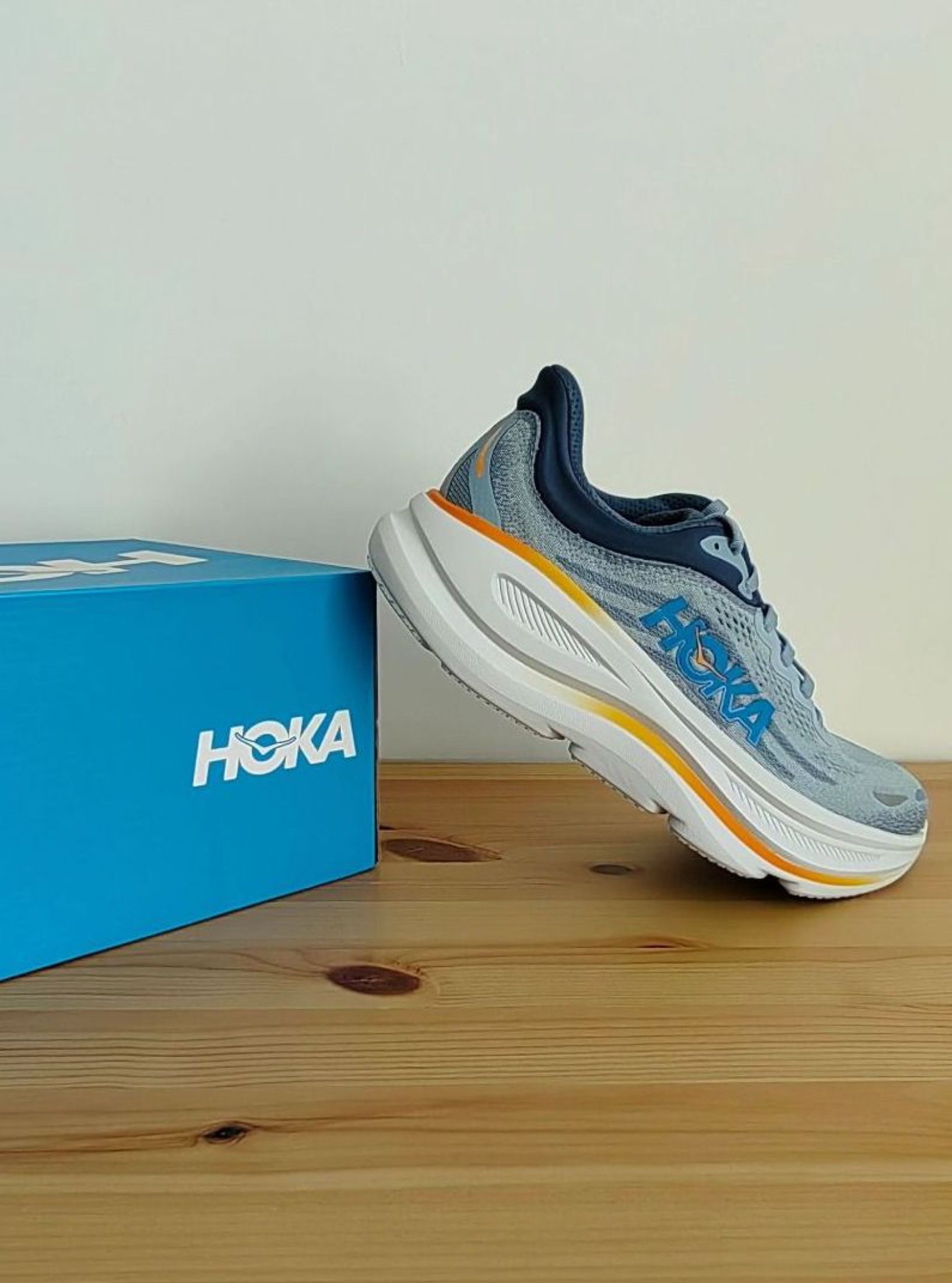 HOKA ONE ONE Bondi 9 Long-Distance Running Shoes Blue, Men's Fashion ...