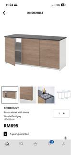 IKEA KNOXHULT base cabinet with door and drawers, Furniture & Home ...