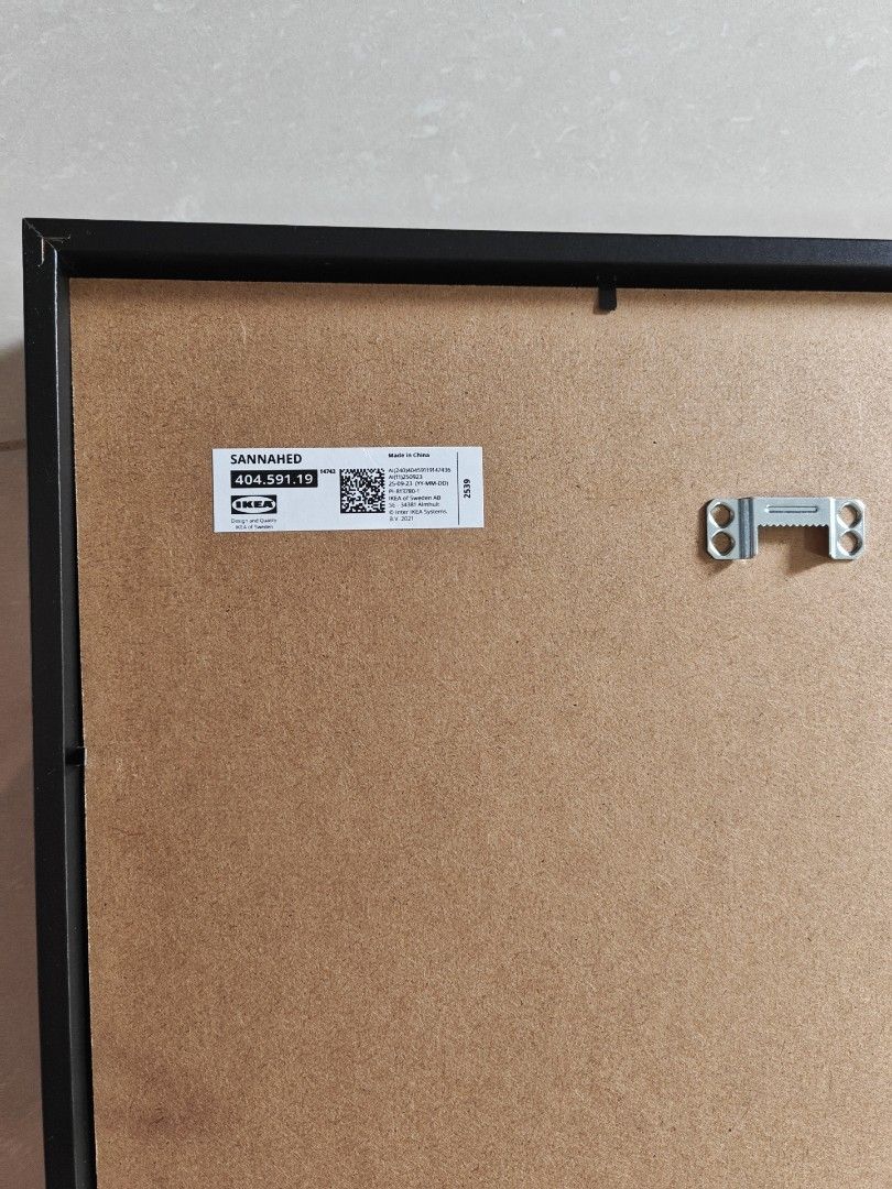 IKEA SANNAHED Black Frame, Furniture & Home Living, Home Decor ...