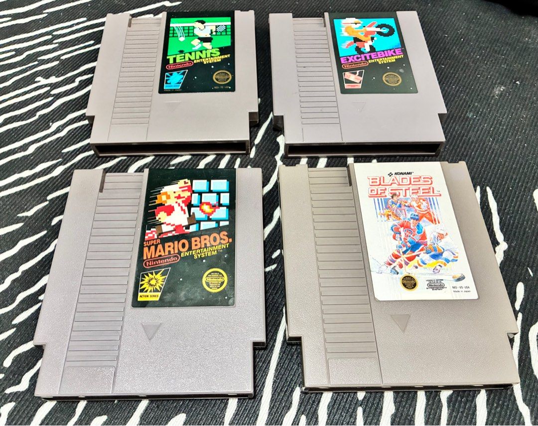 Nintendo NES Games - Super Mario Bros, Excitebike, Tennis, Blades of ...