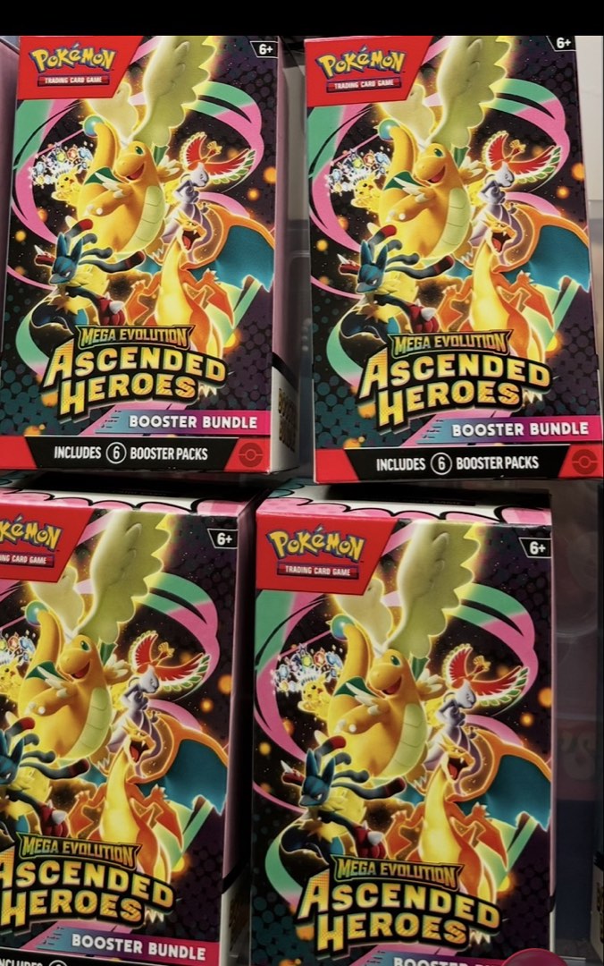 Pokemon Mega Evolution Ascended Heroes Booster Bundle (6 Packs ...