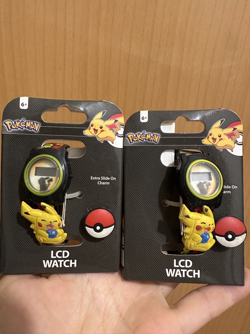 Pokemon Pikachu LCD Watch with Charm - 2 Available, 手提電話, 智能穿戴裝置及智能手錶 ...